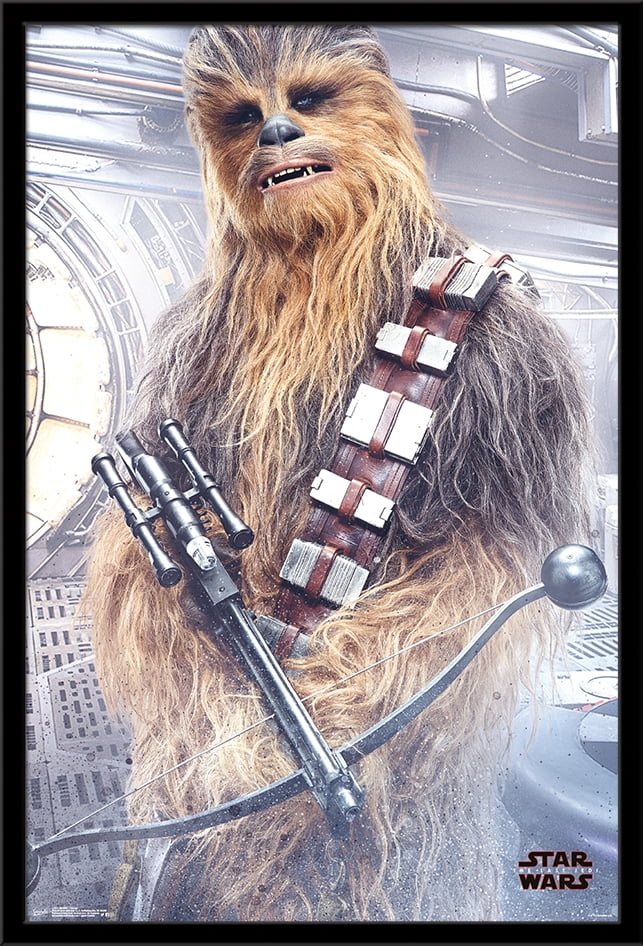 Star Wars: The Last Jedi - Chewie Wall Poster, 22.375" x 34", Framed ...