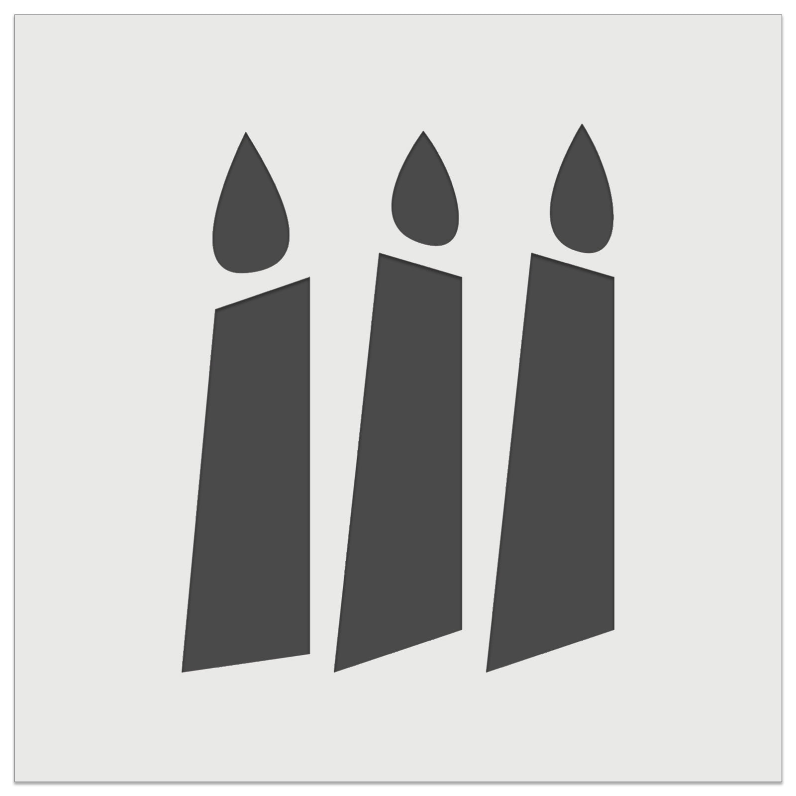 Birthday Candle Trio Solid DIY Cookie Wall Craft Stencil - 3.5 Inch ...