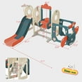 Swing Set Freestanding Bus Toy Frame with Slide and Basketball Hoop ...