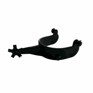 Hilason Western Black Steel Youth 15 Degree Bull Riding Spurs Pair ...