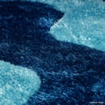 Allstar Blue Shaggy Area Rug with 3D Light Blue Wavy Design ...