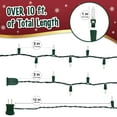 StarGo, String Lights, 50 Incandescent Mini, Green Wire White Bulbs ...