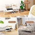 CHISHZL-Bamboo Shoe Rack Stackable Shoe Shelf Storage Organizer for ...