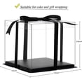 6Pcs Tall Cake Boxes Clear cake Box with Ribbon, 12x12x 10inch,Ideal ...