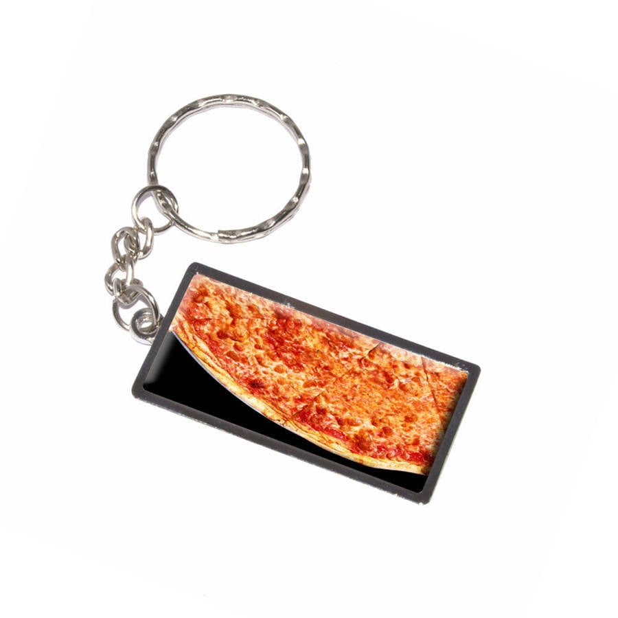 Pizza Pie New York Style Cheese Keychain Key Chain Ring - Walmart.com