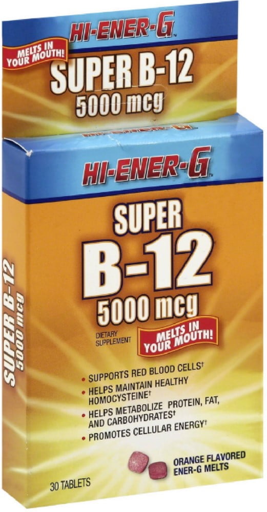 Hi-Ener-G Super B-12 5000 mcg Tablets 30 Tablets (Pack of 3) - Walmart.com