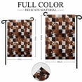 Abstract Plaid Garden Flag 28x40 Inch Dark Brown Checkerboard Texture ...