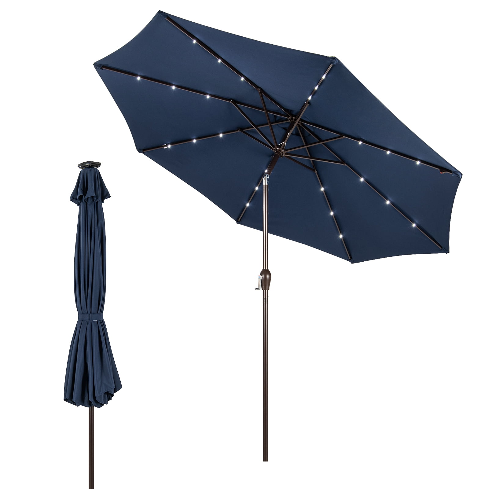 Click here for Gymax 10ft Solar Umbrella Led Patio Market Steel T... prices