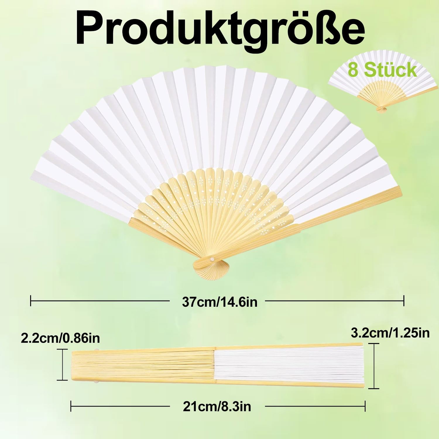 Click here for Lartppy Pack Of 8 Hand Fans  White Paper Fans  Fol... prices