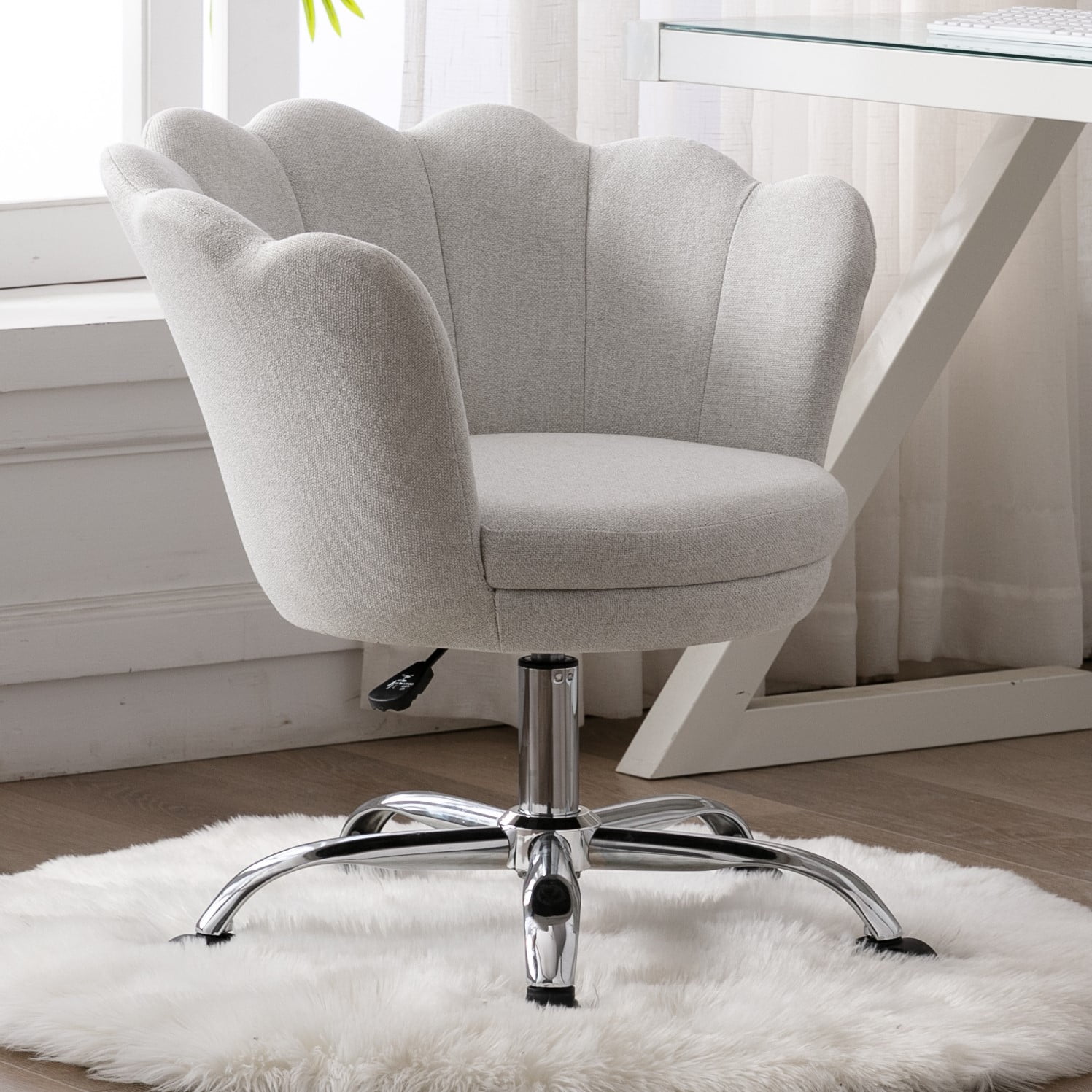 Velvet Office Chair, Mid-Century Velvet Swivel Accent Chair, Swivel ...