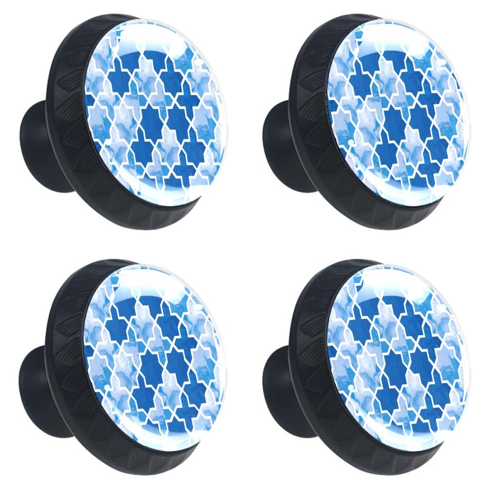4 Pcs Mosaic Geometric Knobs for Kitchen Cabinet Cupboard Dresser ...