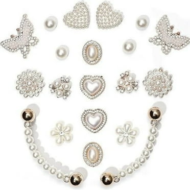 2 Pairs 2 Colors Rhinestone Shoe Clips Bowknot Shoes Buckle Removable ...