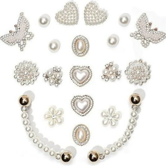 332 Pcs Junk Socks Charms Kit, Silver Shoe Charms for Sneakers, Pearl ...