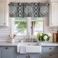 Bohemian Daisy Valance Curtain 1 Panel, Mosaic Flower Classic ...
