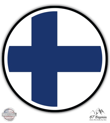 Finland Flag - 5" Vinyl Sticker - For Car Laptop I-Pad - Waterproof ...