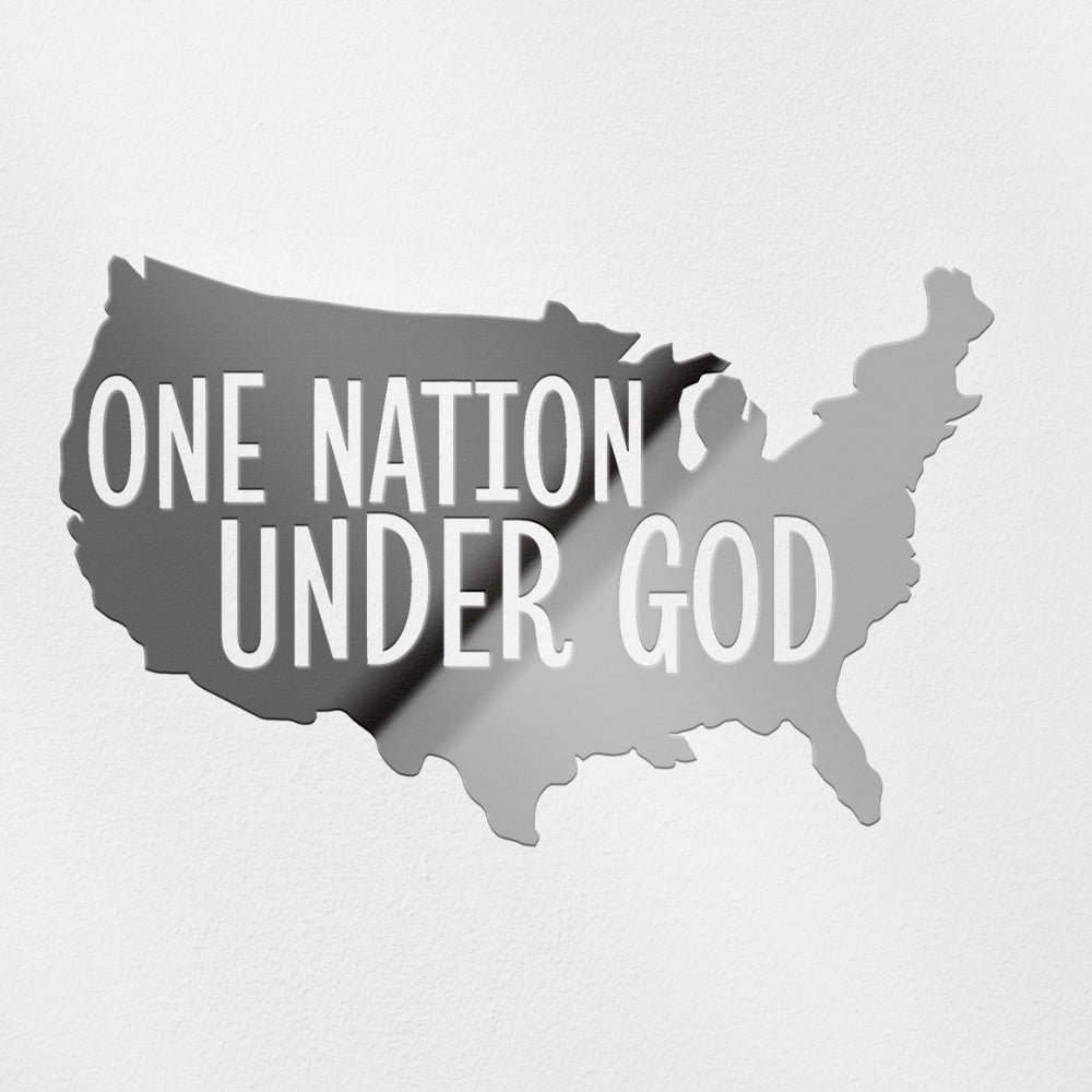 Transparent Decal Stickers Of Under God (Metallic Silver) Premium ...