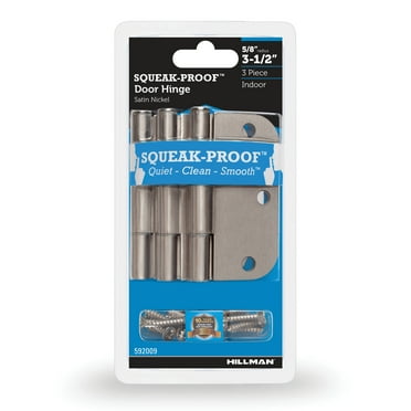 3-1/2 in Square Corner Door Hinge, 6 Pack Squeak Proof Indoor Interior ...