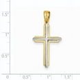 Finest Gold 14K Two-tone Fancy Cross Pendant - Walmart.com
