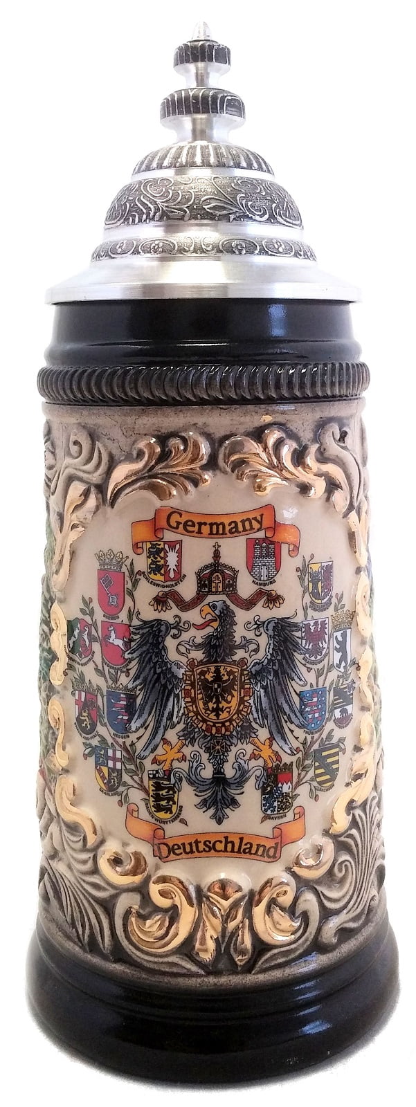 SPECIAL BUY 1/2L Deutschland Crests German Beer Stein ONE Stein Made in ...