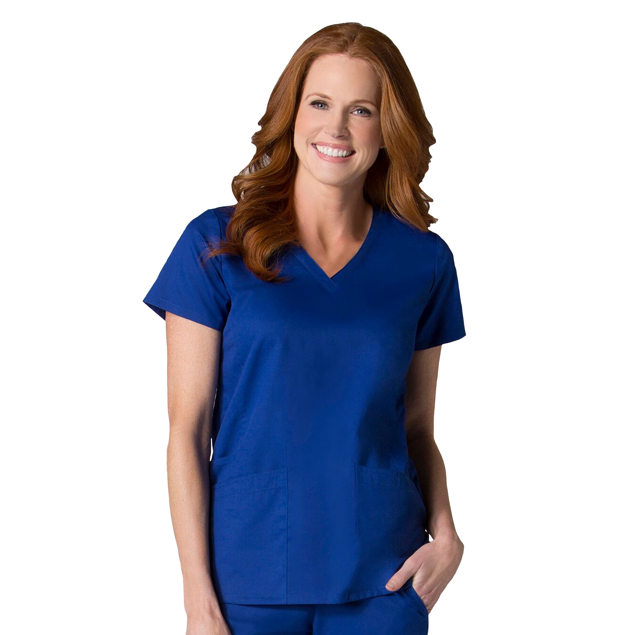 EON Women's COOLMAX V-Neck Mesh Panel Solid Scrub Top - Walmart.com