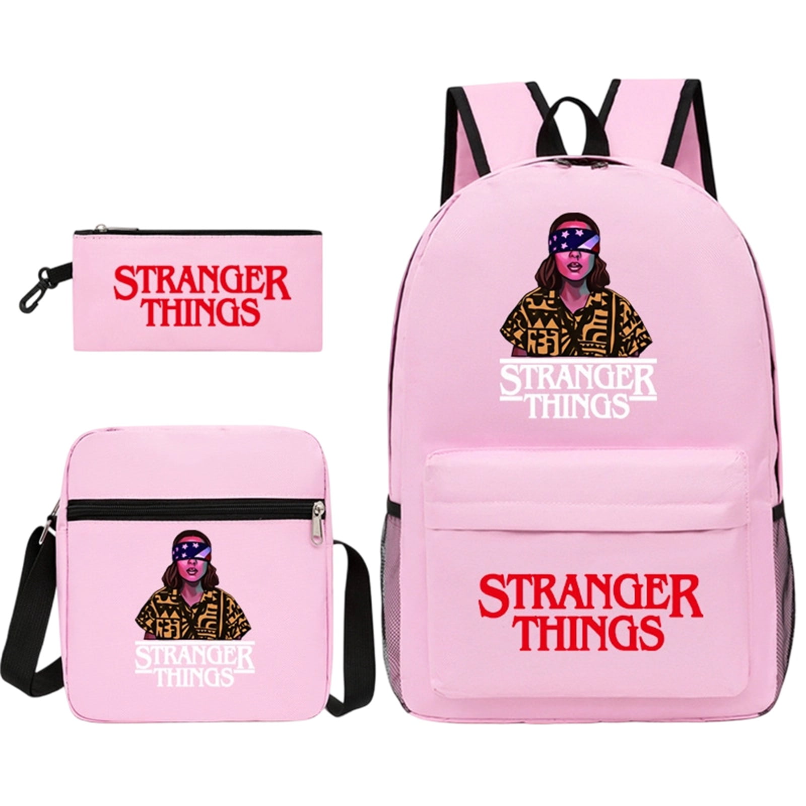 Str+an-ger Anime Backpack Set, Backpack 5 Pieces with Lunchbag and ...