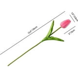 10pcs Pink Artificial Tulip Silk Flowers 13.5" for Easter Day Home ...