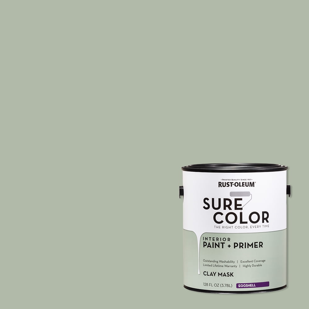 Rust-Oleum Sure Color Clay Mask, Interior Paint + Primer, Eggshell ...