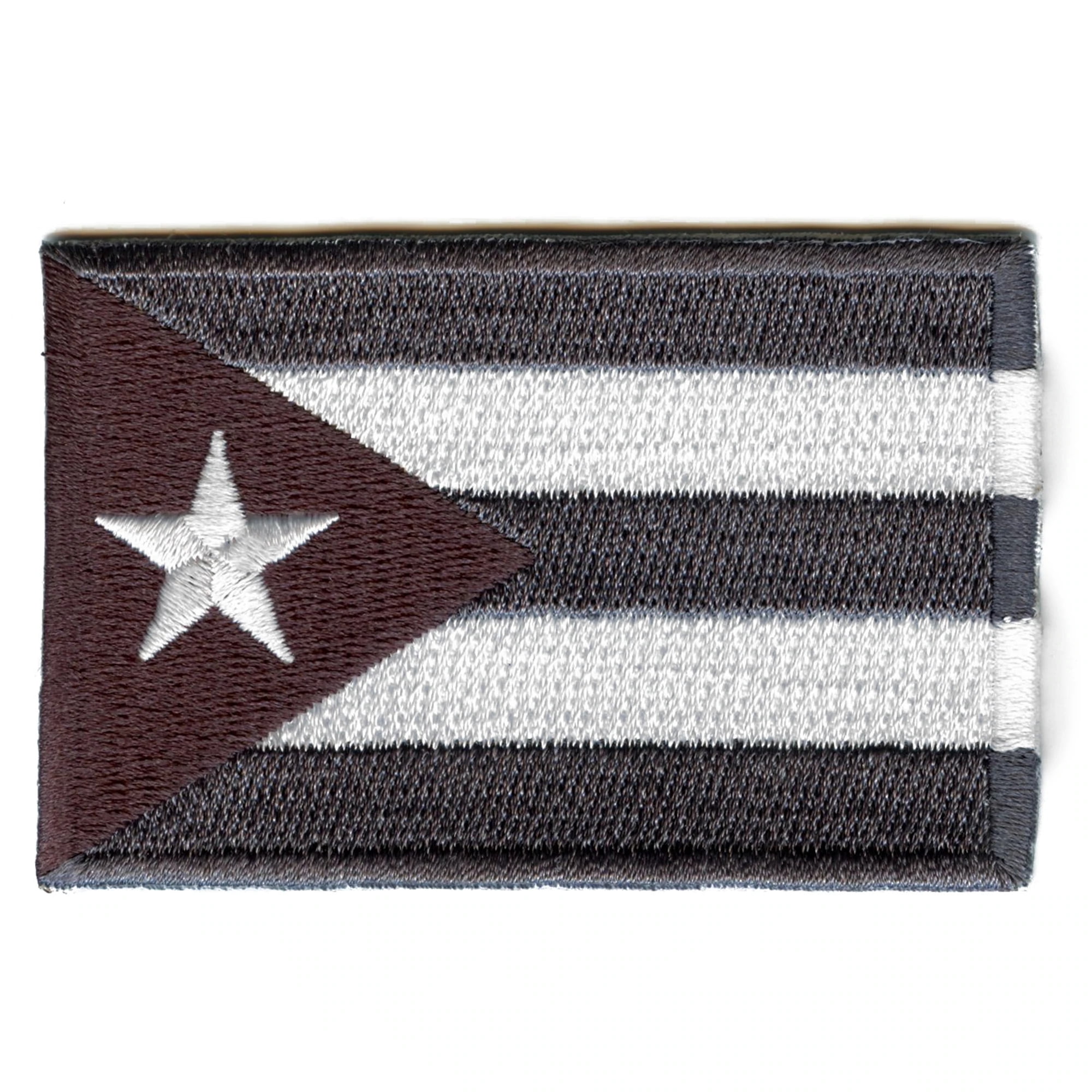 Puerto Rico Embroidered Country Flag Grayscale Patch - Walmart.com