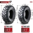 Wanda Set of 4 ATV/UTV Tires - 25x8-12 Front & 25x10-12 Rear, 6PR P373 ...