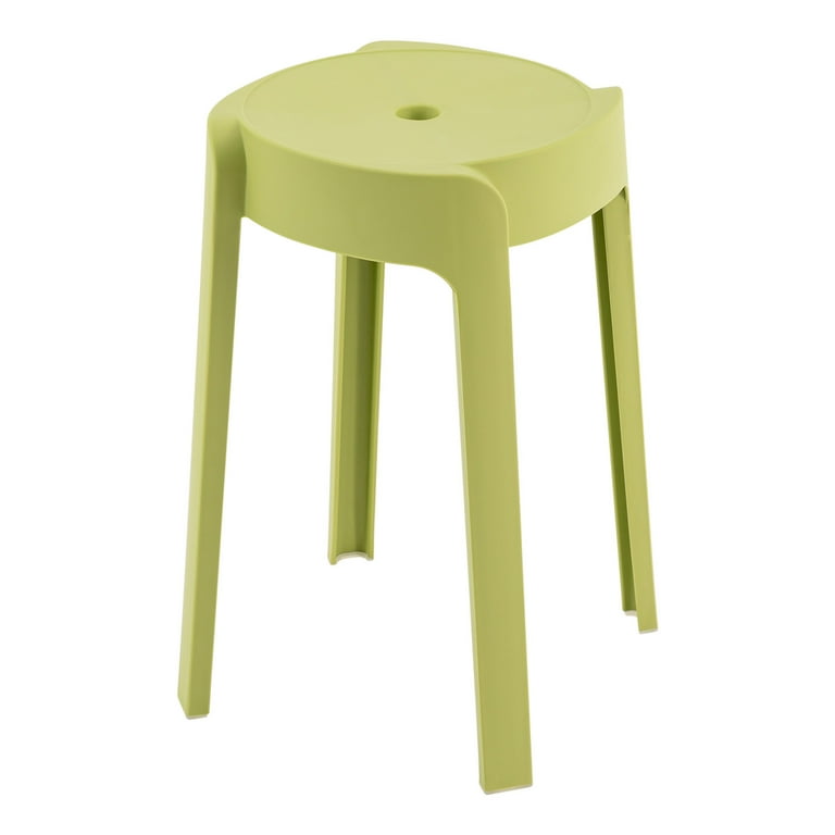 5 PCS Modern Stackable Plastic Stools for Indoor Outdoor 18 Seat Height Portable Backless Stacking Chairs for Schools Home Office Assorted Colors