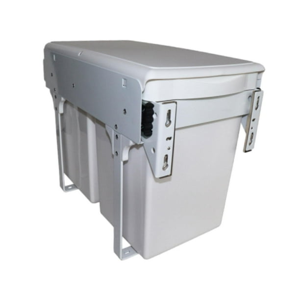 yuksok Pull Out Trash Can Set Waste Containers Double 11L Bins Modern ...