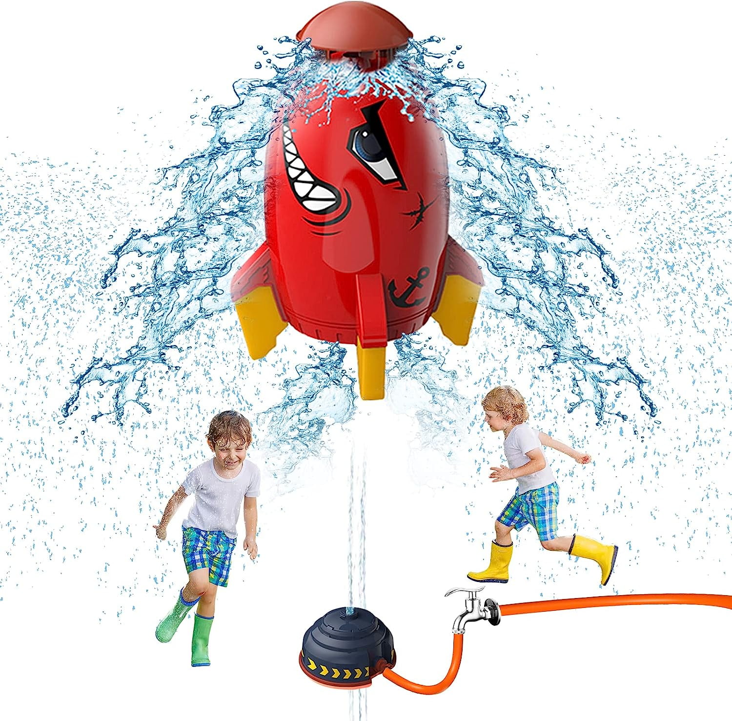 Sprinkler Rocket Launcher Outdoor Water Toys for Kids, Holiday ...