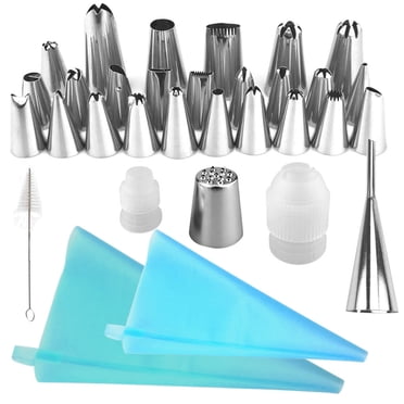 16-Piece Cake Decorating Kit Supplies with Icing Tips, Pastry Bags ...