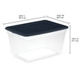 Sterilite 58 Qt Storage Box, Clear Base, Blue Cove Lid, Plastic ...
