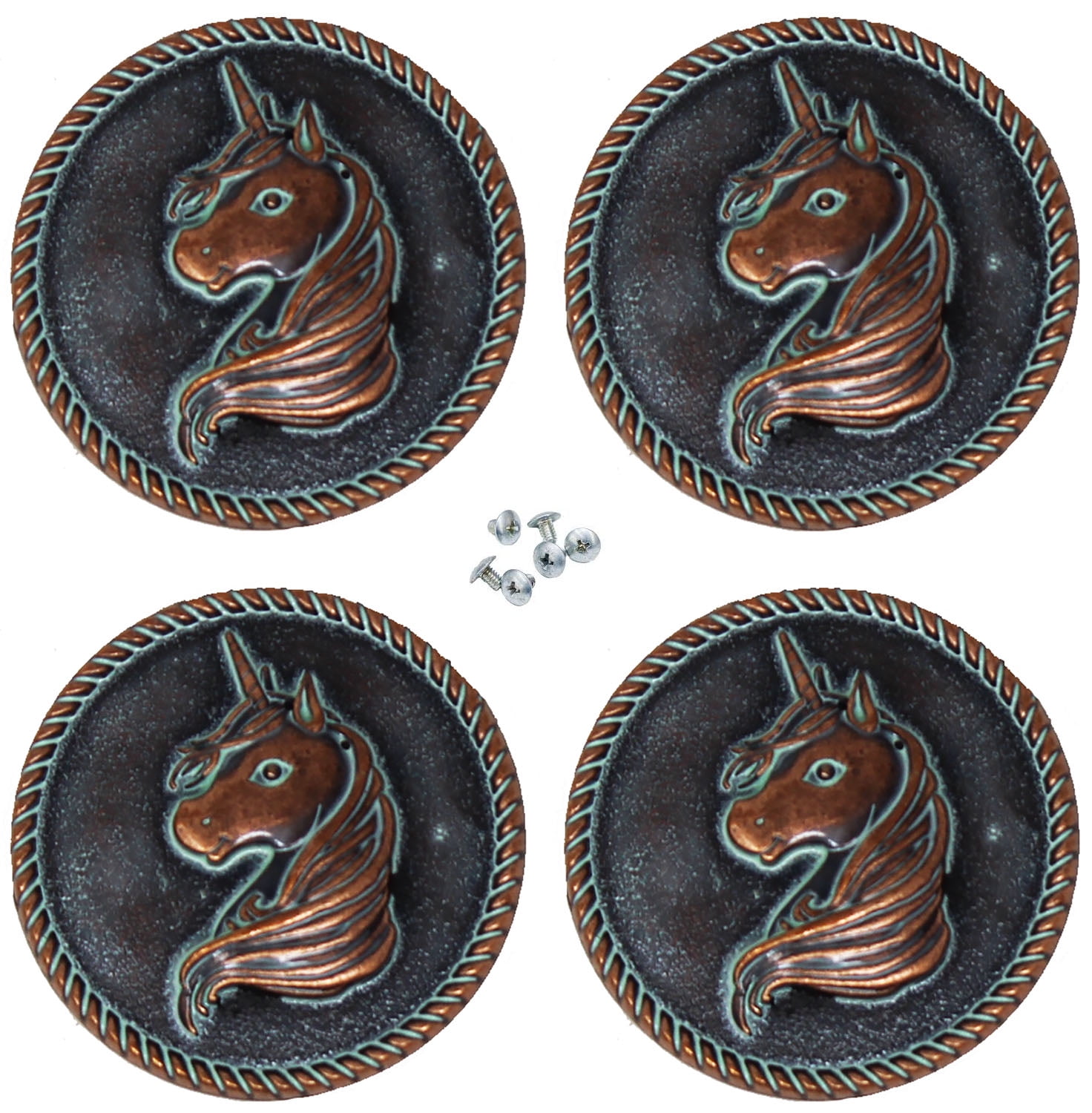 Set of 4 Screw Back Conchos Western Saddle Co623 - Walmart.com