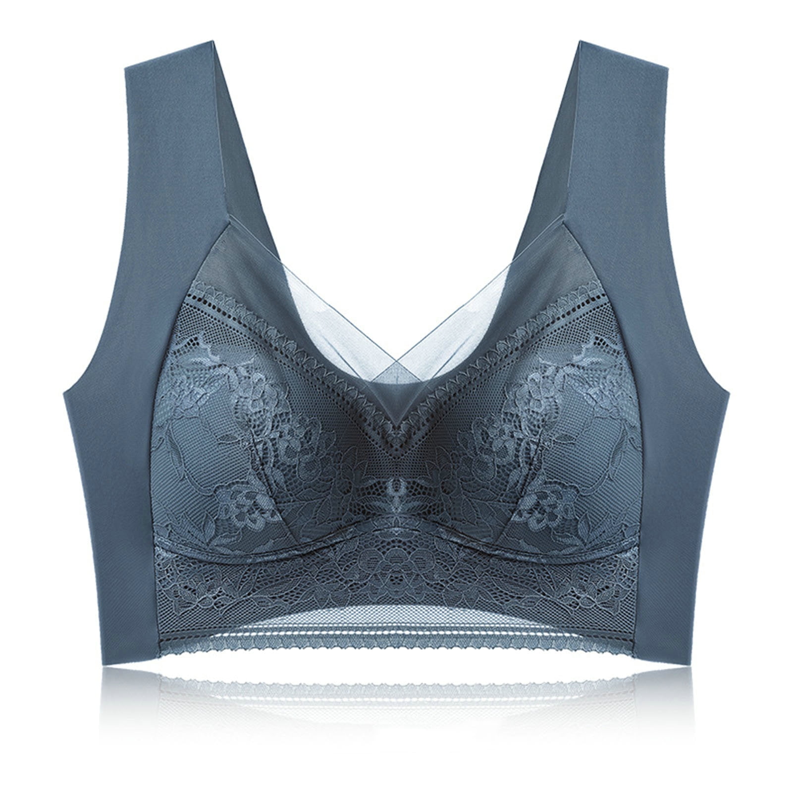huanledash Women Brassiere Plus Size Seamless Lace Mesh Breathable ...