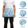 Blue White Color Block Half Waist Apron Summer Watercolor Square Ocean ...