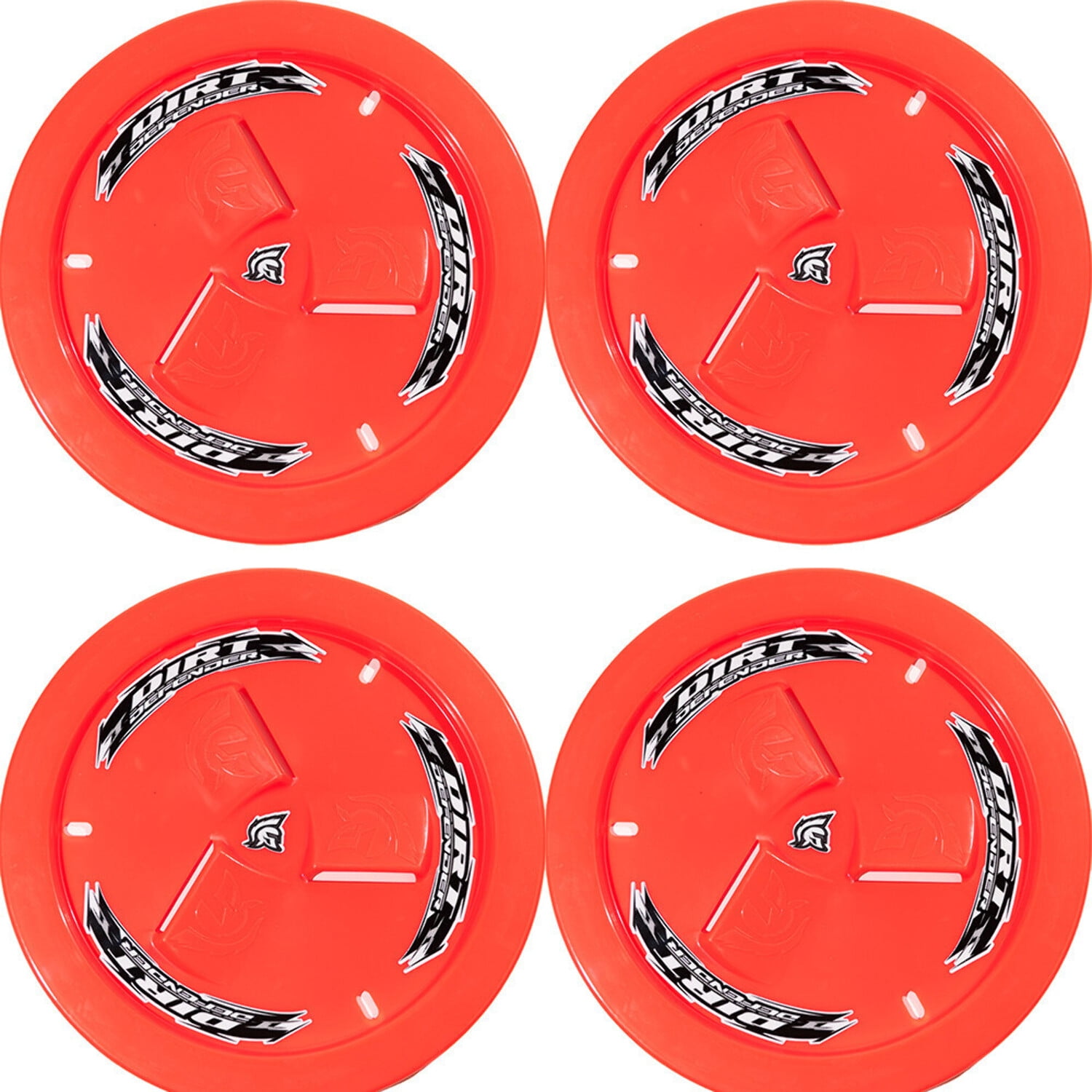Dirt Defender 15 x 8 Vented Wheel Covers Mud Covers Neon Red 4 Pack ...
