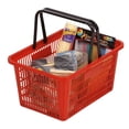 SSWBasics Red Shopping Baskets With Stand - Set of 12 - Walmart.com