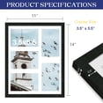11x14 Collage Frame, Displays 5 Photos in 4x6 Size, Wooden Multi-Photo ...