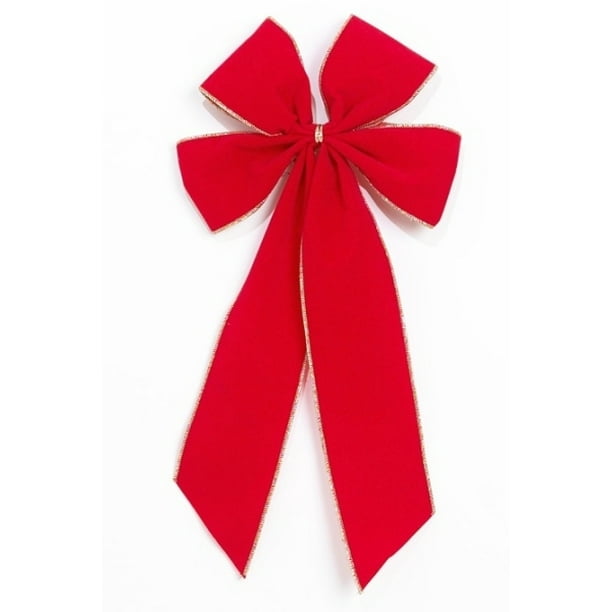 Red Velvet Outdoor Christmas Bows By Independence Bunting 2 Pack 6