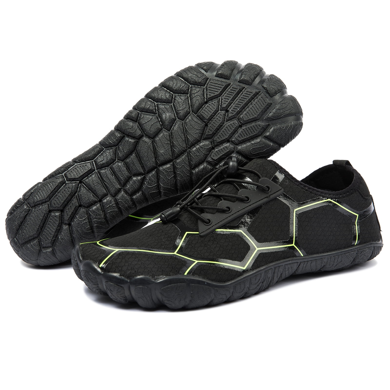 WOTTE Men's Water Shoes Quick-Dry Barefoot Aqua Socks Slip-on Beach ...