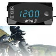 3-in-1 LED Motorcycle Clock Voltage Voltmeter DC 6V-30V Waterproof ...