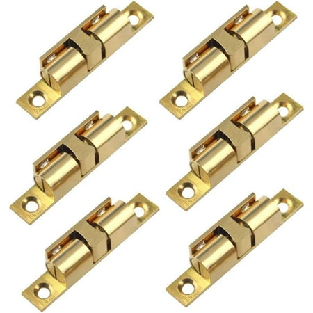 YDJKET 6 Pieces Double Ball Catch, Solid Brass Door Catches, Brass ...