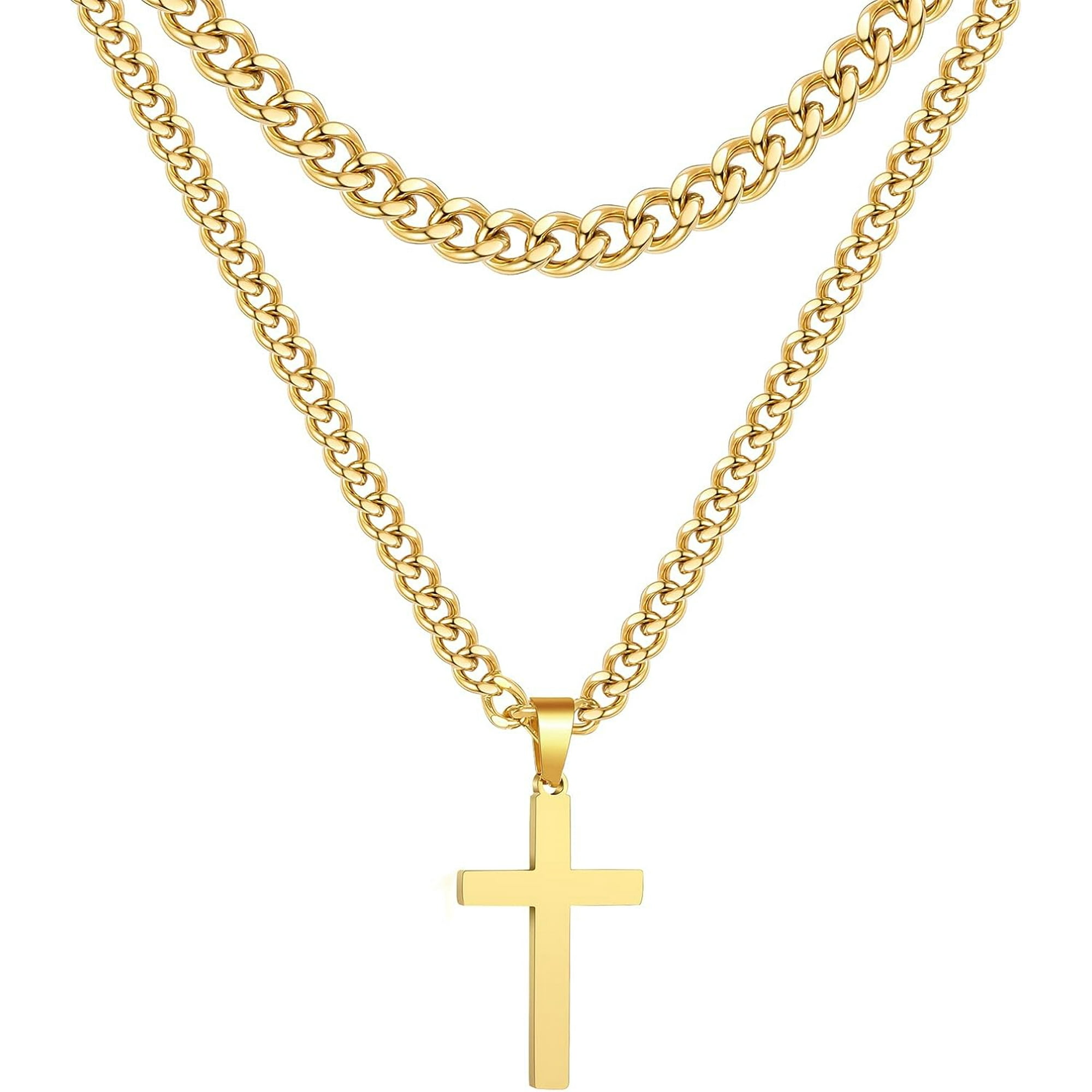 Click here for Salafire Layered Stainless Steel Cross Necklace Fo... prices