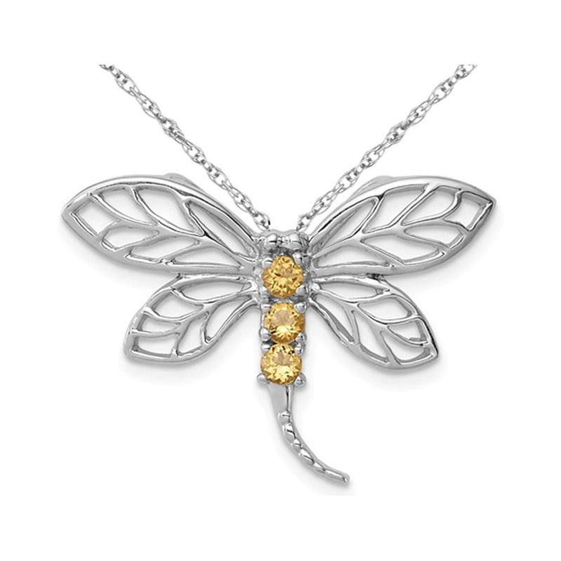 Click here for Gem And Harmony Sterling Silver Citrine Dragonfly... prices
