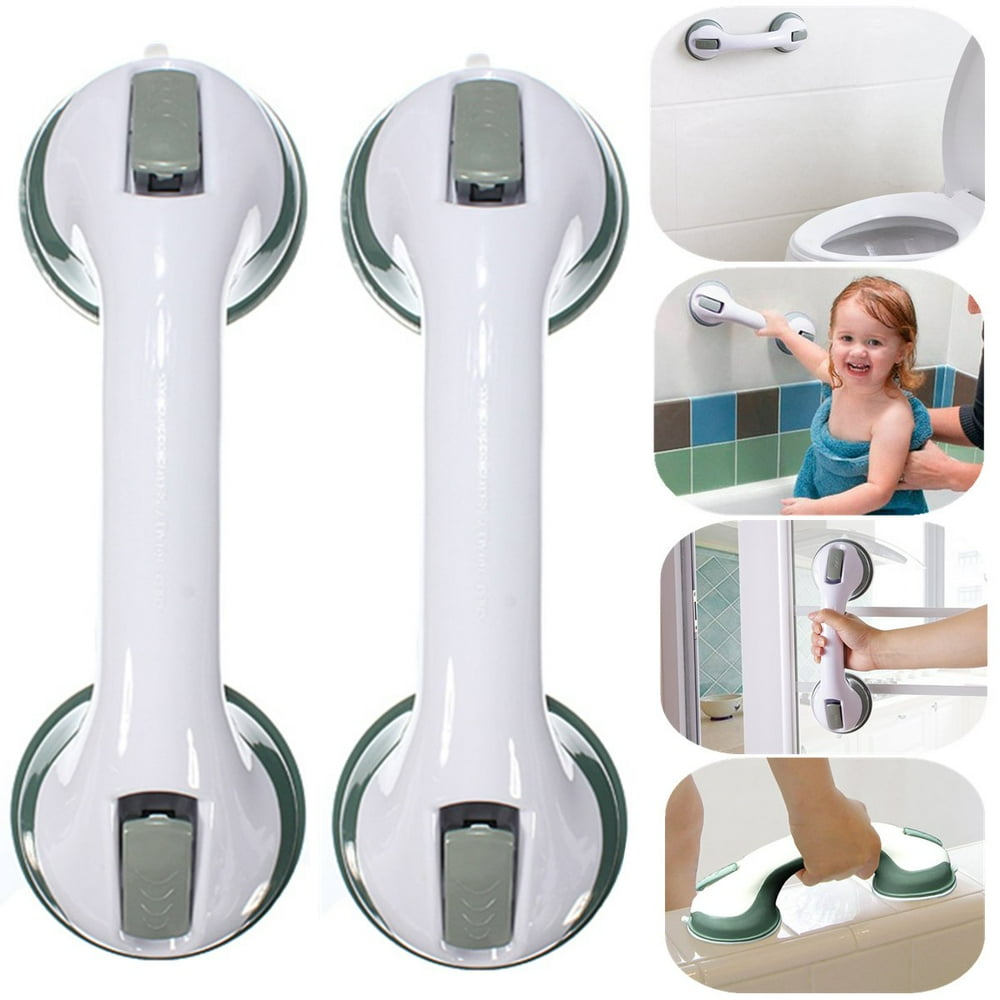 1 Pair Strong Suction Cup Safety Anti Slip Waterproof Support Grab Bar Grip Handle Handrail For
