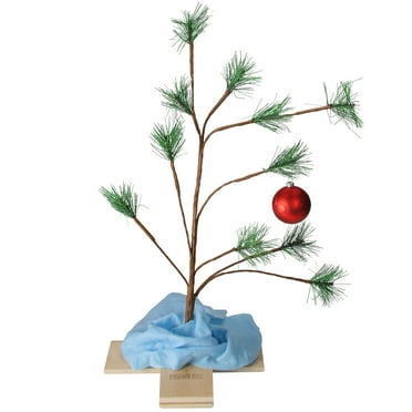Peanuts Charlie Brown Assorted Colors Decorated Pine Christmas Trees, 1 ...
