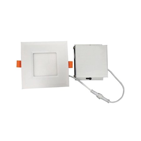 4inch Slim Square White Downlight 9W 750LM 3000K 120V Dimmable, Round ...