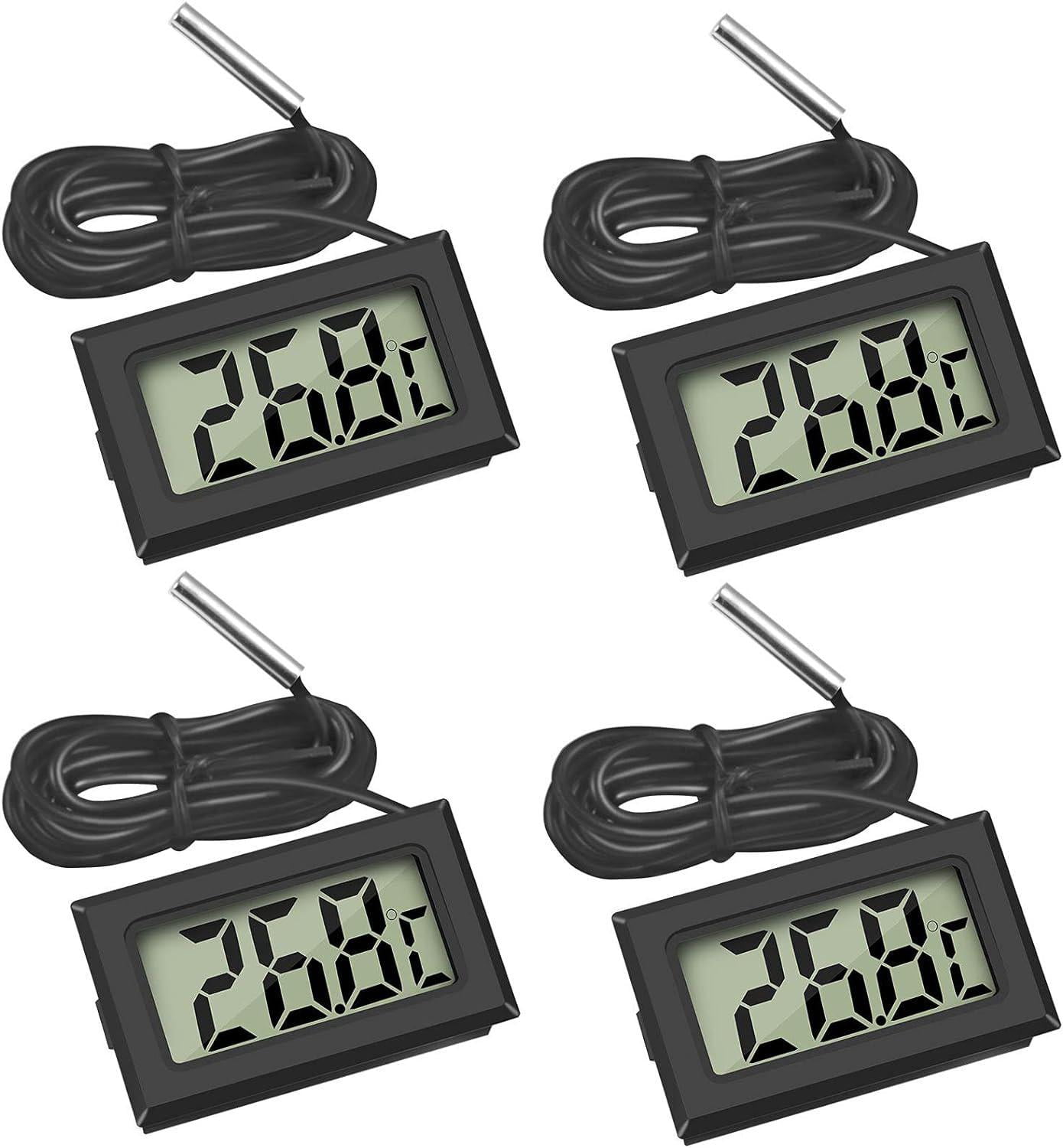 Mini LCD Digital Thermometer Temperature with Temperature Probe Sensor ...